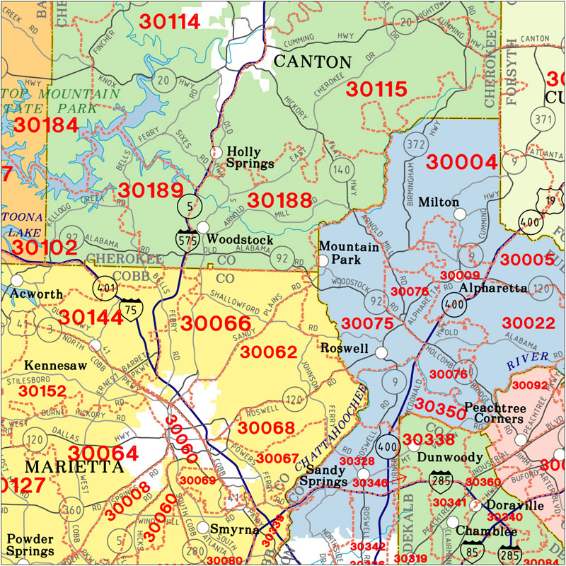Georgia Map With Cities And Zip Codes - Glynis Frederique Georgia Map With Cities And Zip Codes - Glynis Frederique