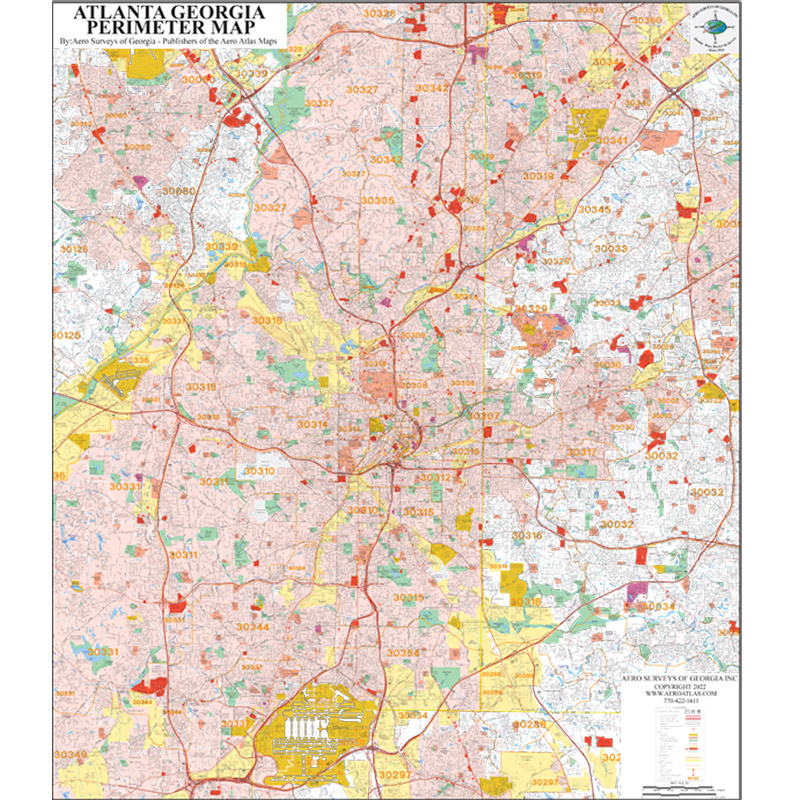 Atlanta County Lines Highway Map Historic Map : National Atlas 1956